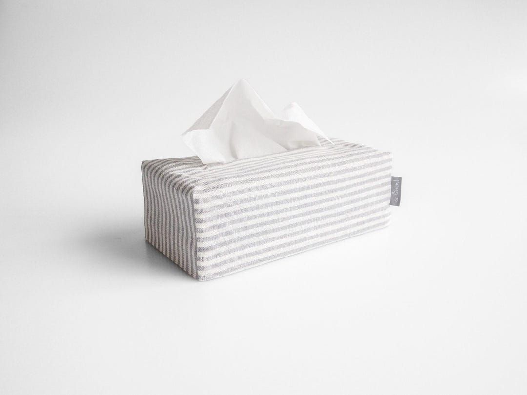 Gray Stripes Tissue Box Cover. Minimalist Home Decor. - Etsy