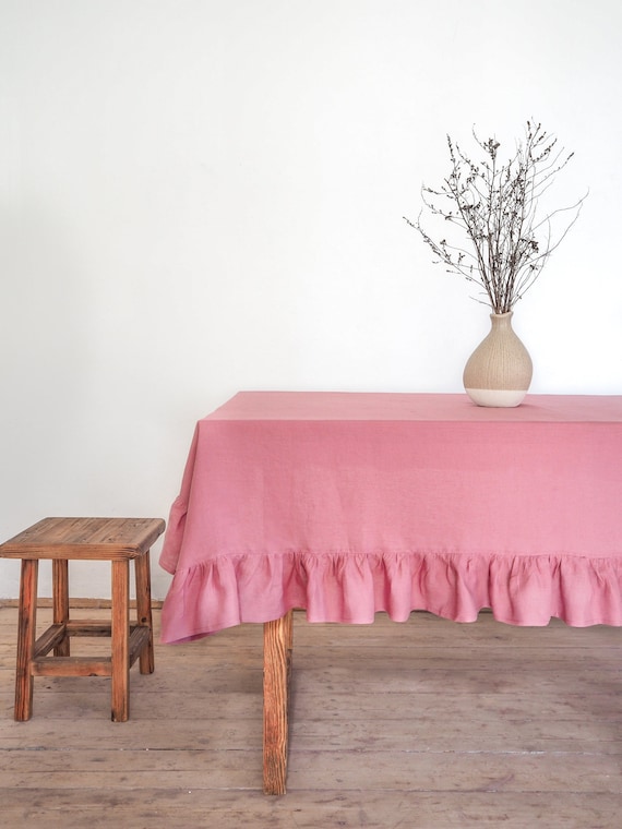 Ruffled Linen Tablecloths