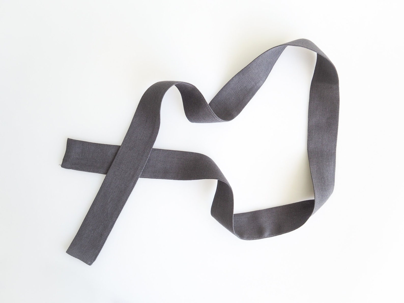 Linen Curtain Belt Made From Heavy Linen (280 G/m2)/ Charcoal Linen ...