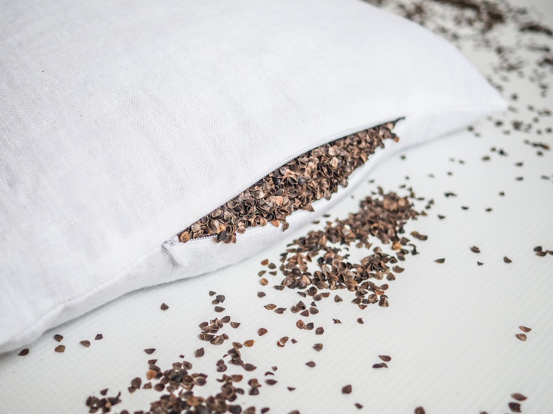Linen Buckwheat Pillow. Pillow With Buckwheat Hulls. - Etsy