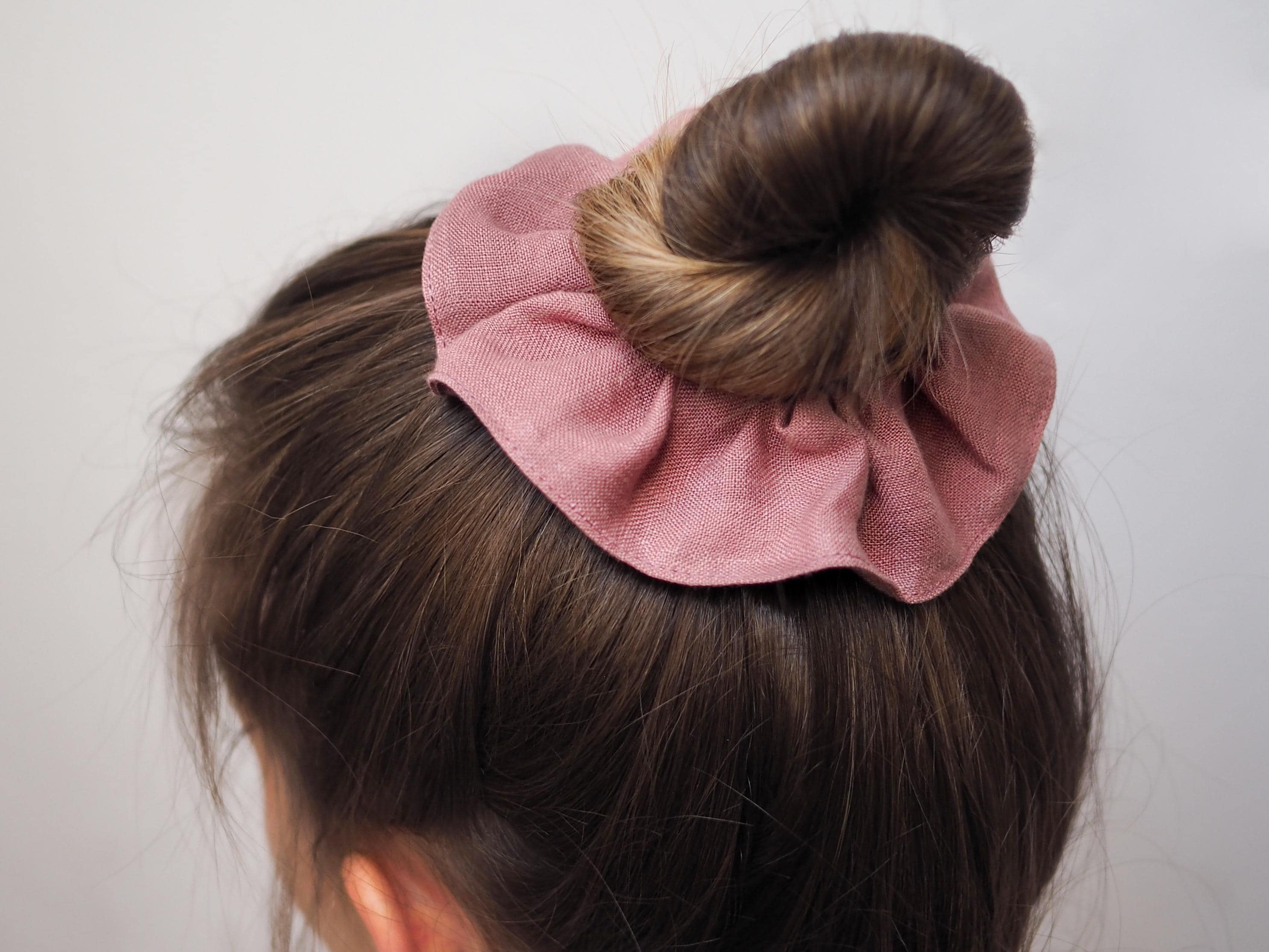 Dusty Blue Linen Scrunchie, Soft Linen Hair Tie, Best Friend Gift ...