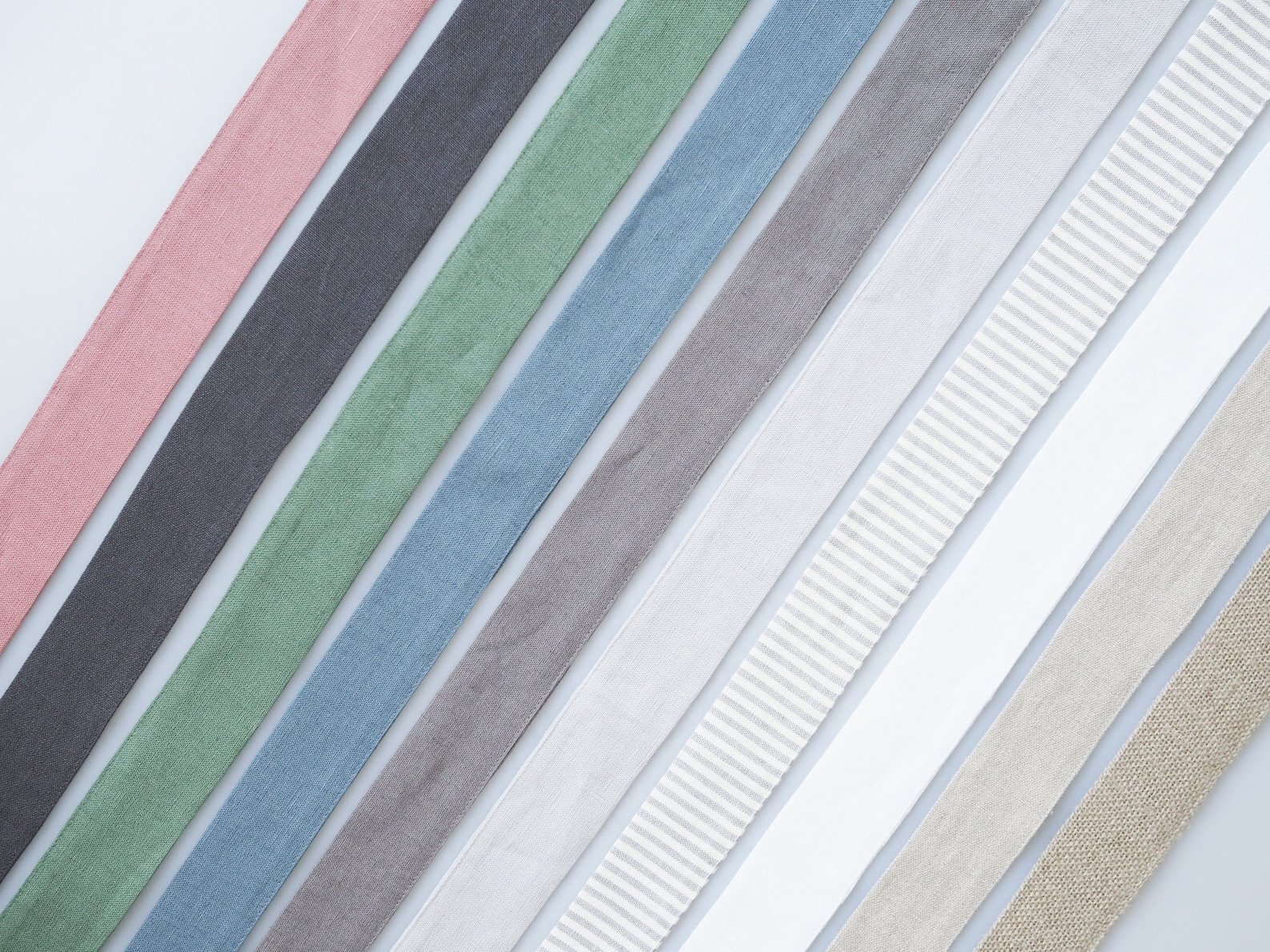 Linen Curtain Belt Made From Heavy Linen (280 G/m2)/ Charcoal Linen ...