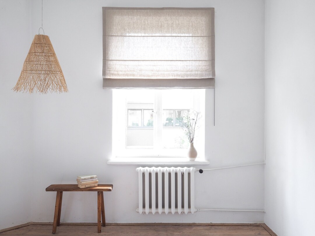 Linen Roman Blind Heavy Linen Custom Roman Shades Window Shades - Etsy