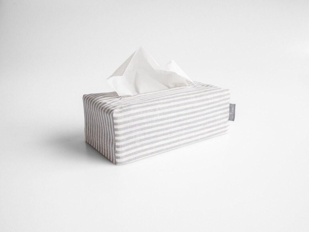 Gray Stripes Tissue Box Cover. Minimalist Home Decor. - Etsy