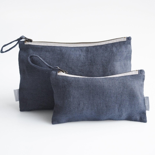 Linen Cosmetic Bag - Etsy