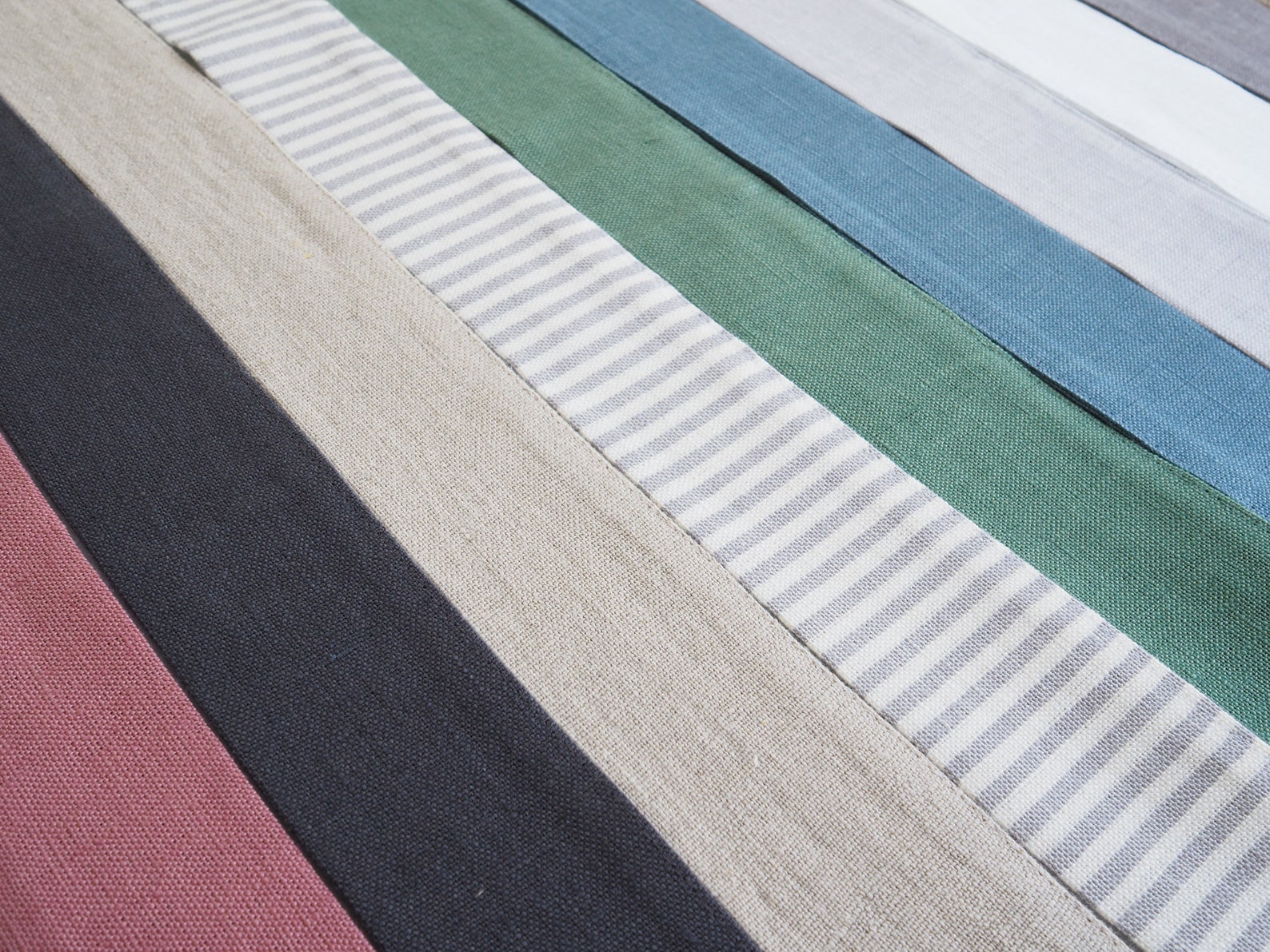 Linen Curtain Belt Made From HEAVY LINEN 285 G/m2/ Charcoal - Etsy