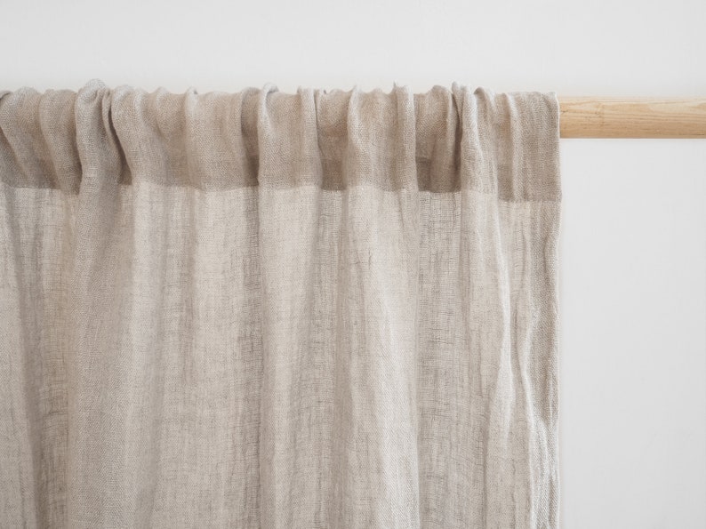 Natural Linen Sheer Curtain. Linen Day Curtain. Linen Muslin - Etsy