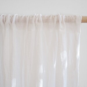 Sheer Linen Curtain. Linen Muslin Drape. Linen Muslin Curtain Panel. - Etsy