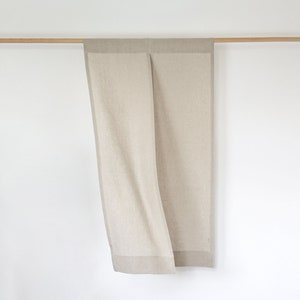 Linen Noren Curtains in Natural Linen Color, Japanese Room Dividers ...
