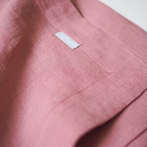 Dusty Pink Linen Tablecloth Made of Stonewashed Linen. Custom - Etsy