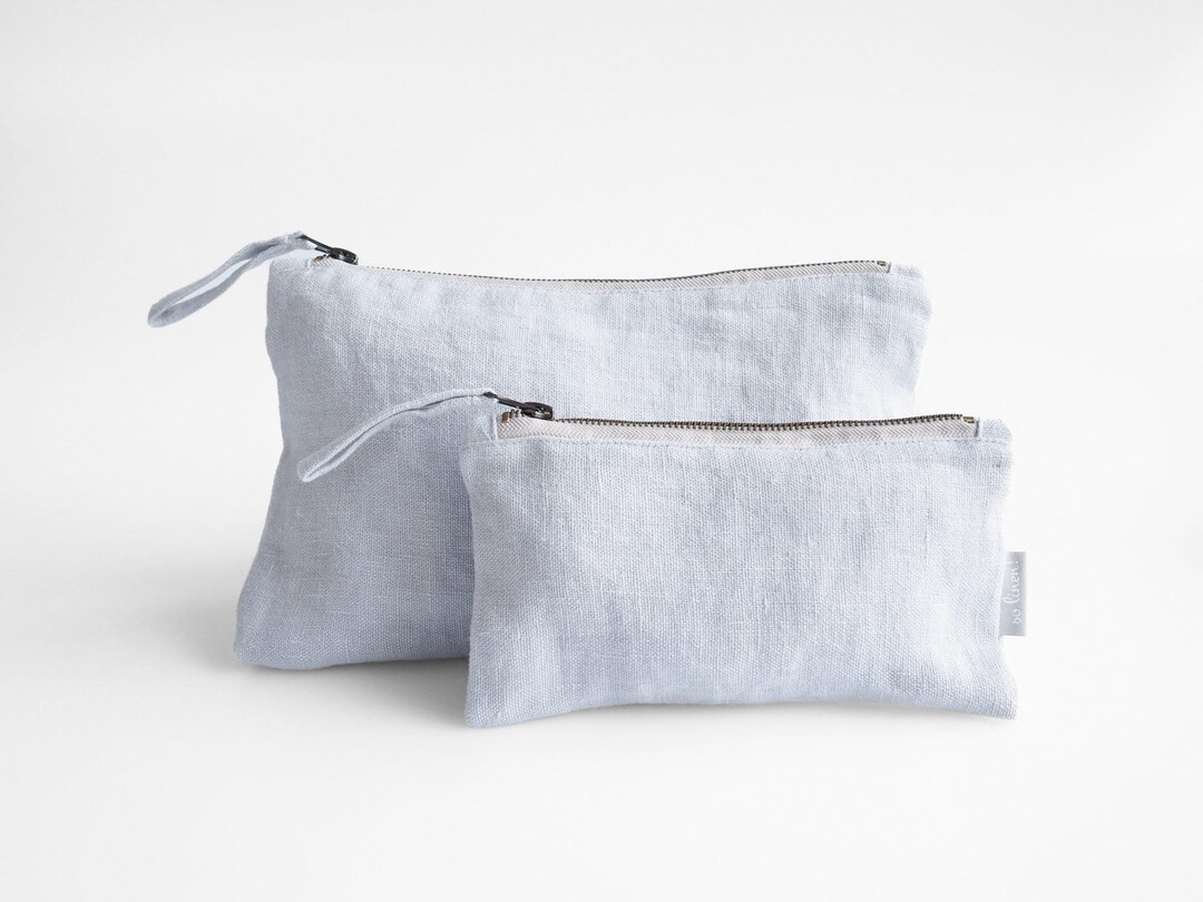 Linen Makeup Bag. Linen Pouch. Makeup Travel Bag. - Etsy