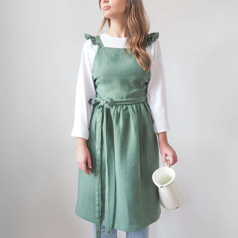 Natural Linen Apron - Etsy