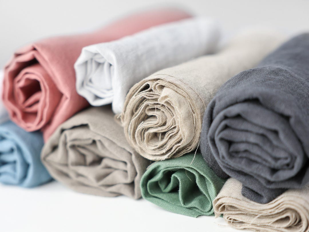 Linen Fabric Remnants for Crafts. 1 Kg/ 2.2 Lbs Linen Scrap Bundle. Set ...