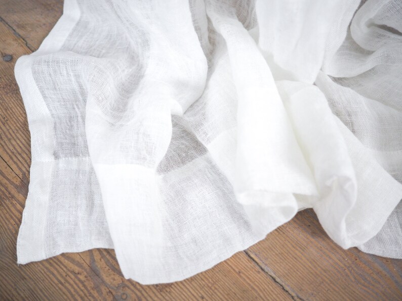 Sheer linen curtain. Linen muslin drape. Linen muslin curtain | Etsy