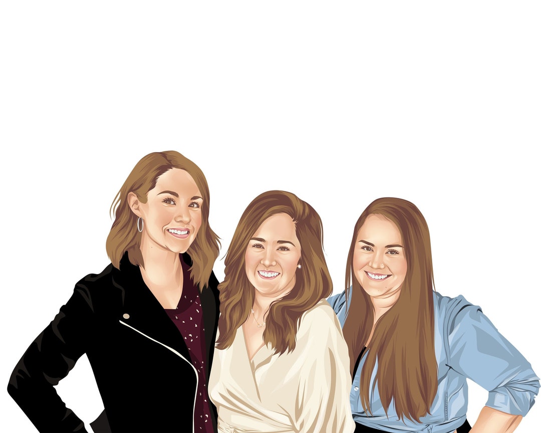 Personalized Vector Cartoon Family Portrait: Custom Digital ...