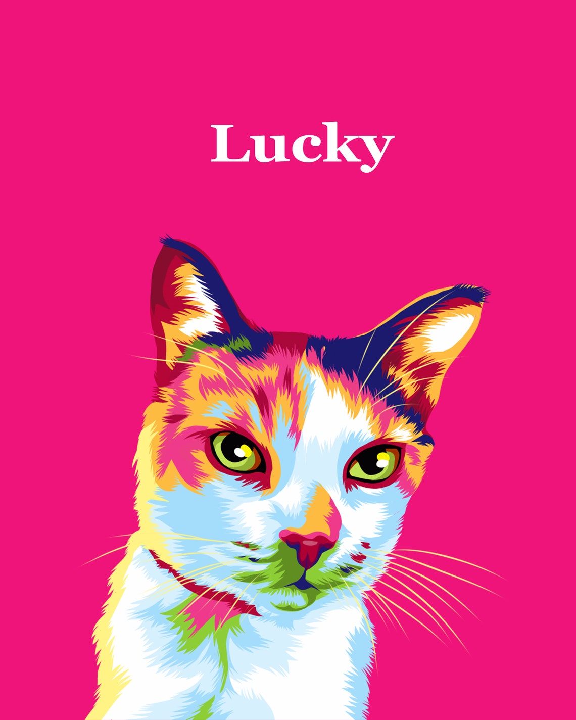 Pet Portrait Pop Art Personalized Pet Portrait ALL Pets - Etsy