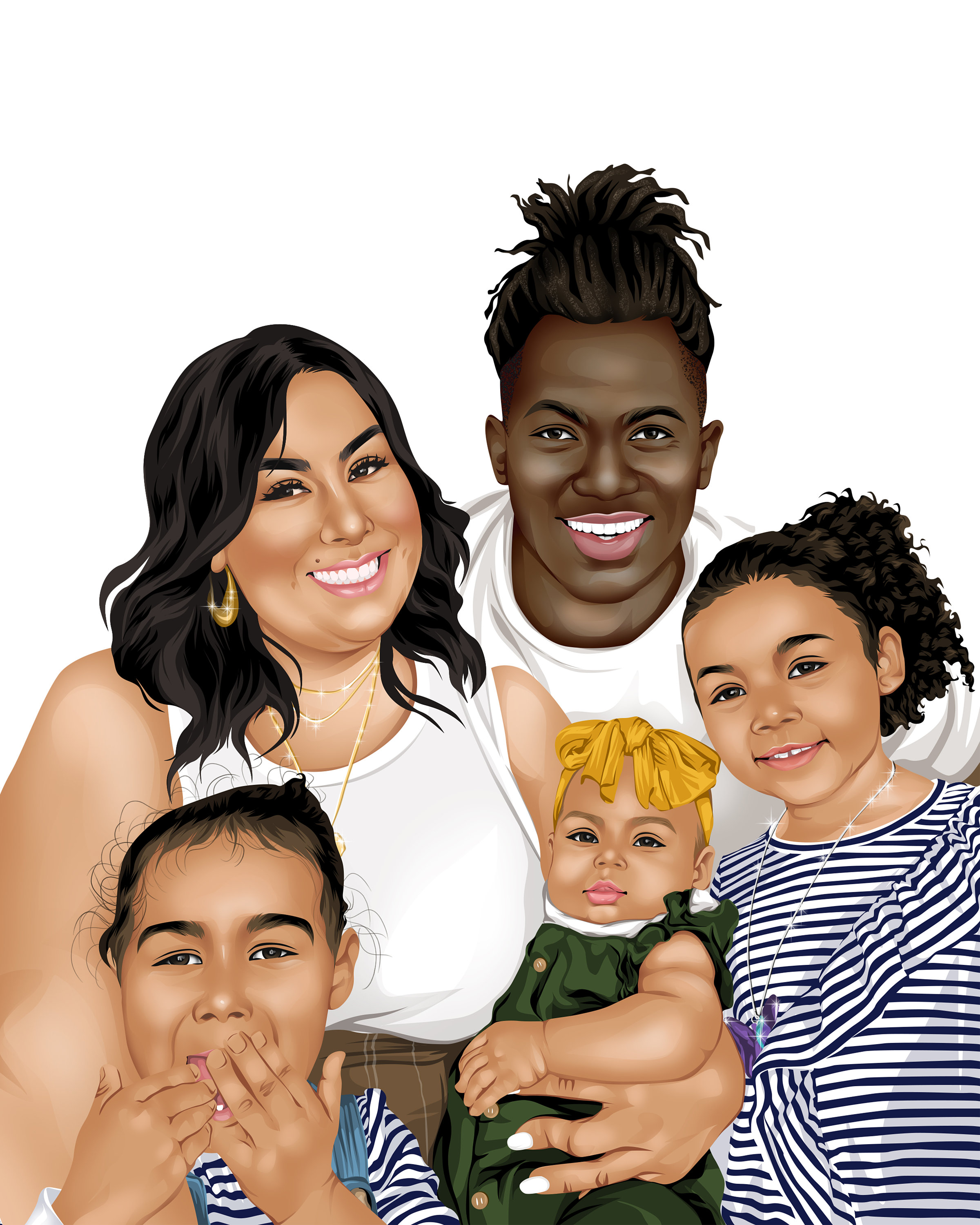 Custom Cartoon Portrait Cartoon Portrait Vector - Etsy