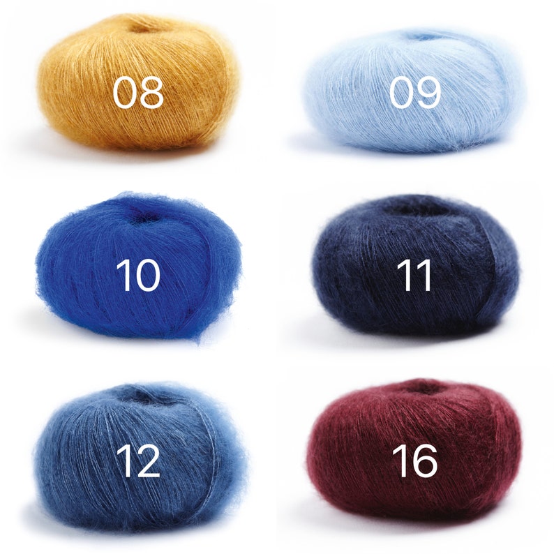 LAMANA Premia Super Kid Mohair Silk Fluffy Yarn - Mulesing-free PREMIA ...