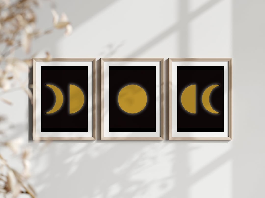 Moon Phases | Lunar Phases Wall Art | Boho Moon Wall Art | PRINTABLE ...