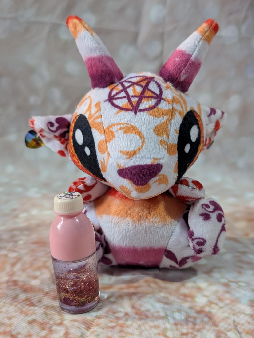 Pride Lesbian Bebe Baphomet, Goat Plush -- Furrmiliars - Etsy