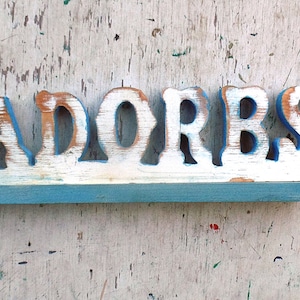 Adorbs Sign, Wooden Sign, Dorm Decor, Boho Sign, Reclaimed Wood Sign ...