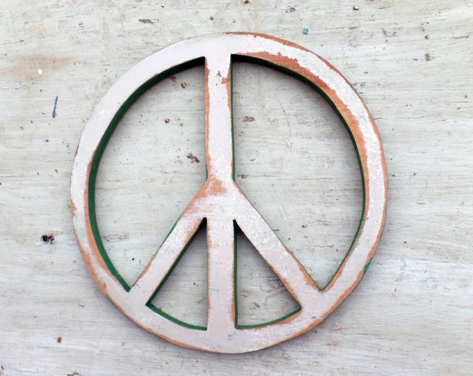 Large Peace Sign Recycled Wood Decor Wooden Peace Sign Wood - Etsy