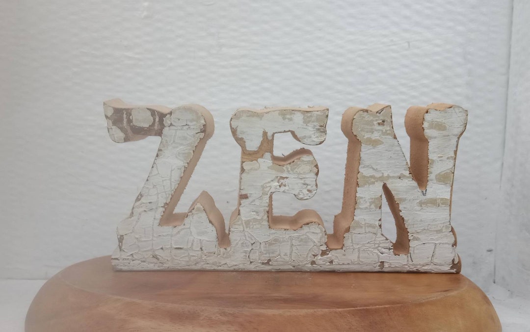 Zen Sign, Meditation Sign, Boho Decor, Salvaged Wood Sign, Rustic Wood ...