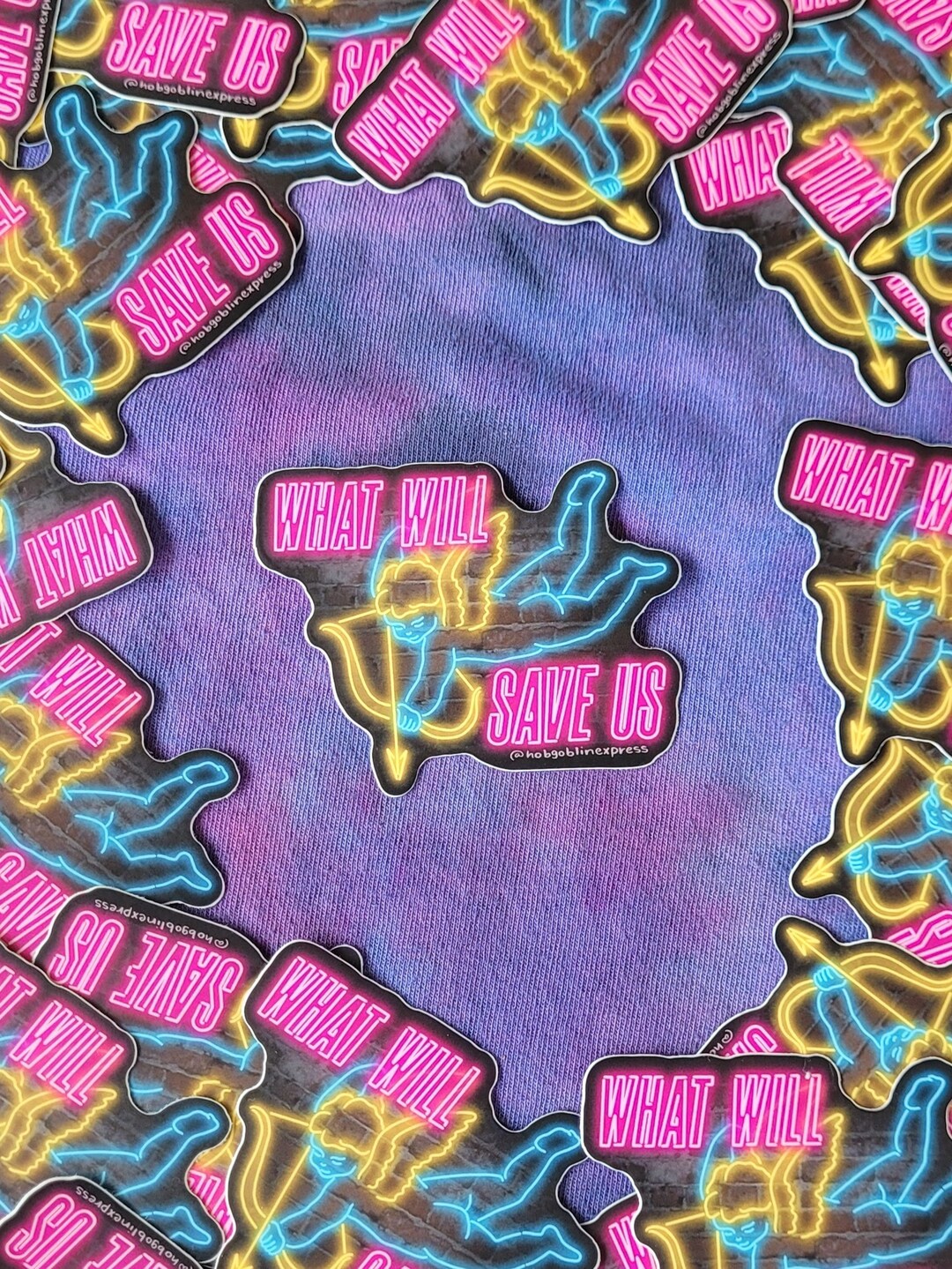 Neon Angels Matte Vinyl Sticker - Etsy