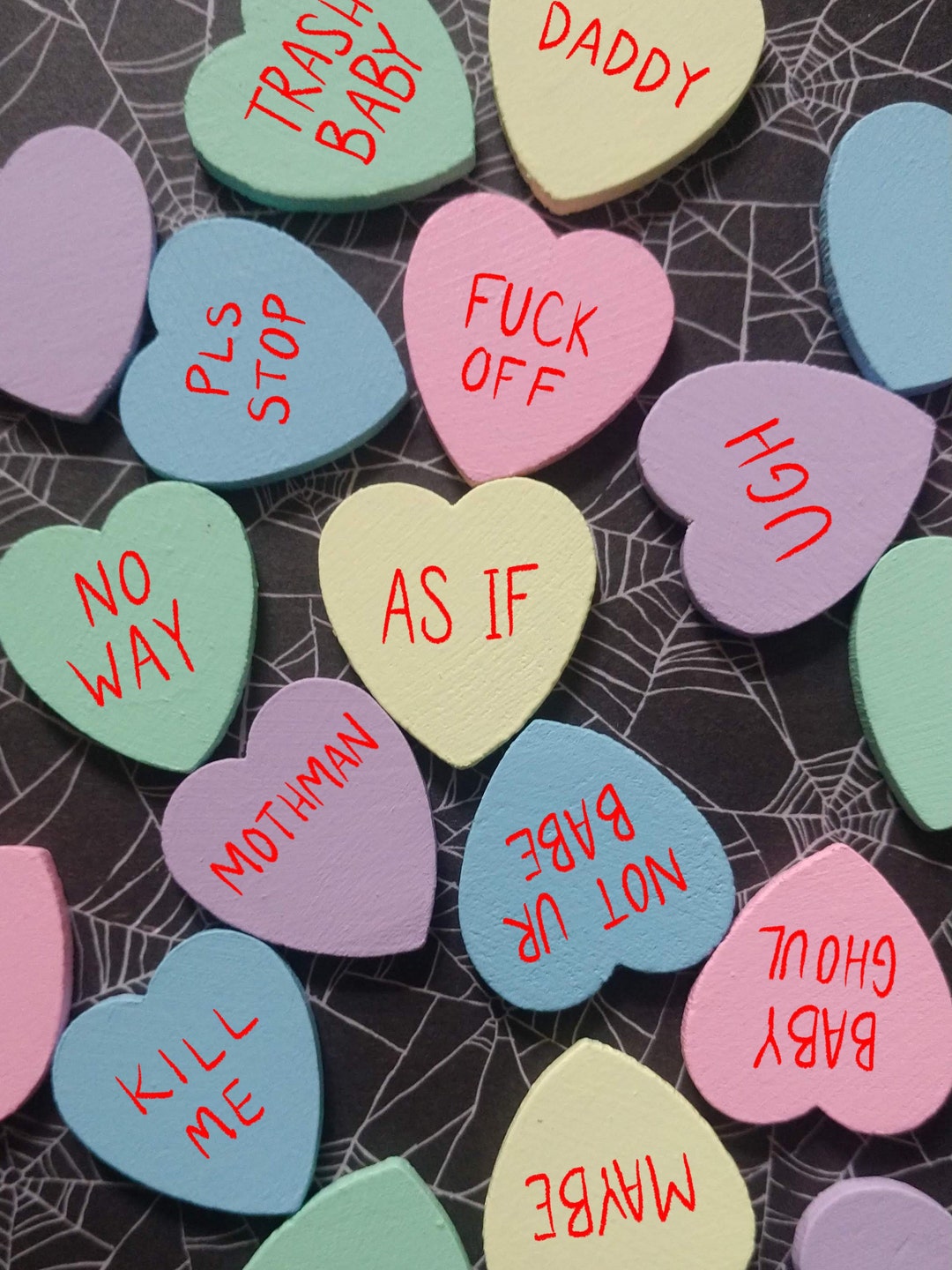 Custom Conversation Candy Hearts Valentine Pin - Etsy