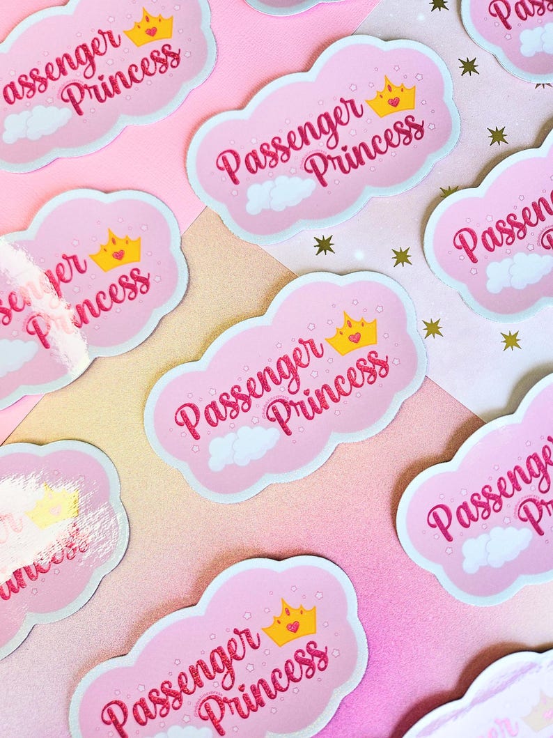 Glitter Passenger Princess Vinyl Sticker - Etsy