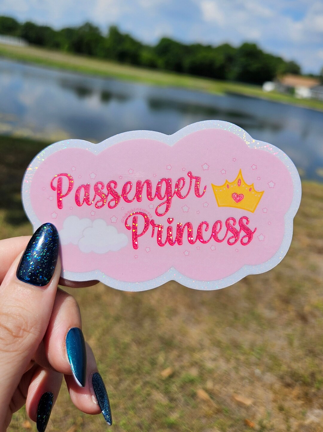 Glitter Passenger Princess Vinyl Sticker - Etsy