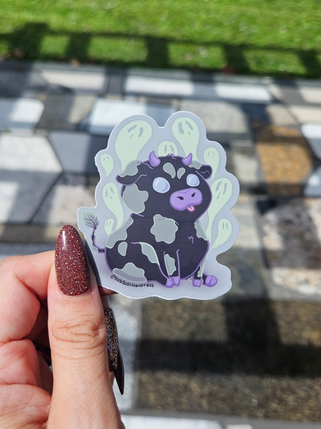 Spooky Cow Matte Vinyl Sticker - Etsy