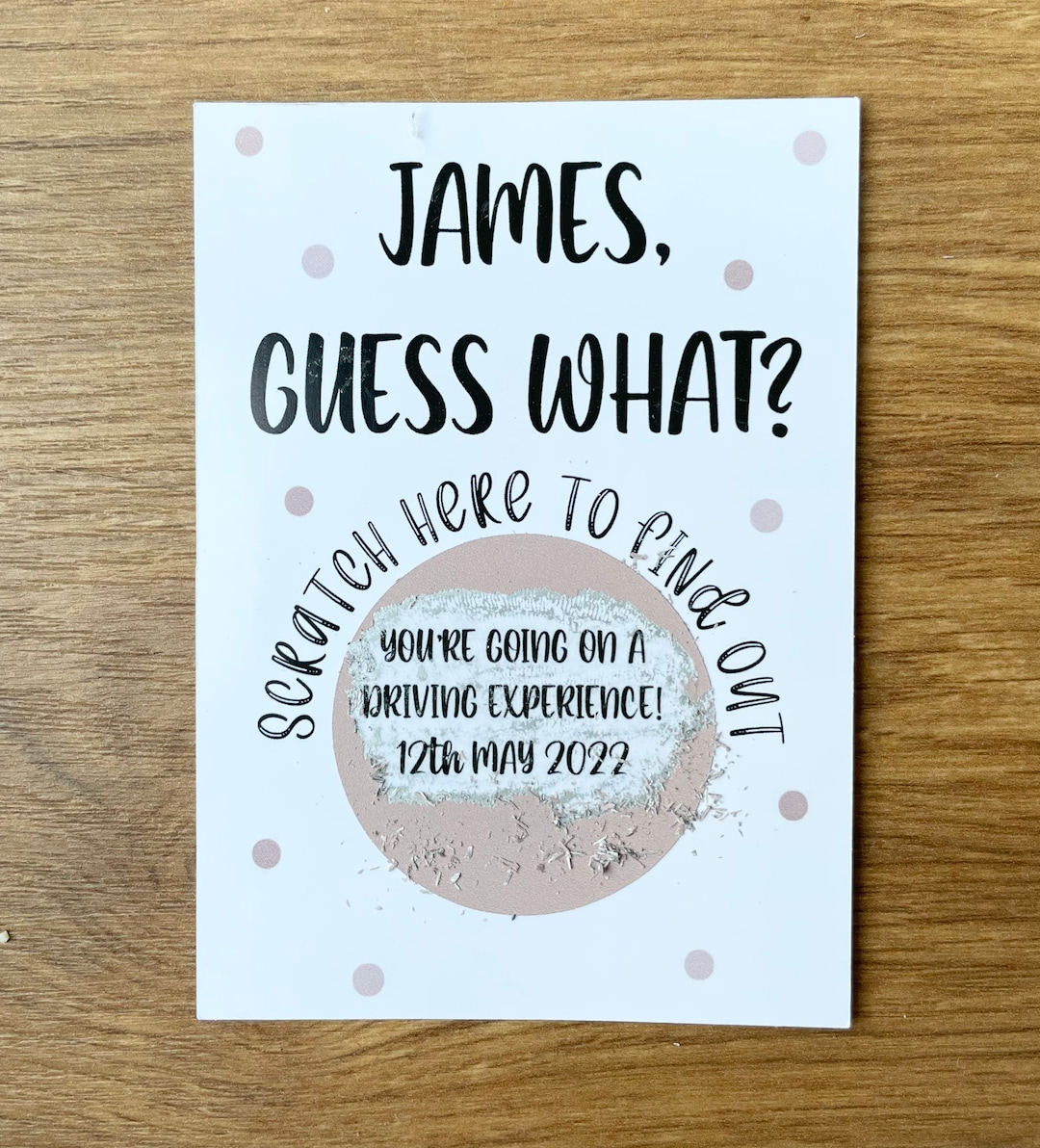Personalised Surprise Scratch Card Surprise Reveal Card Gift A7 ...