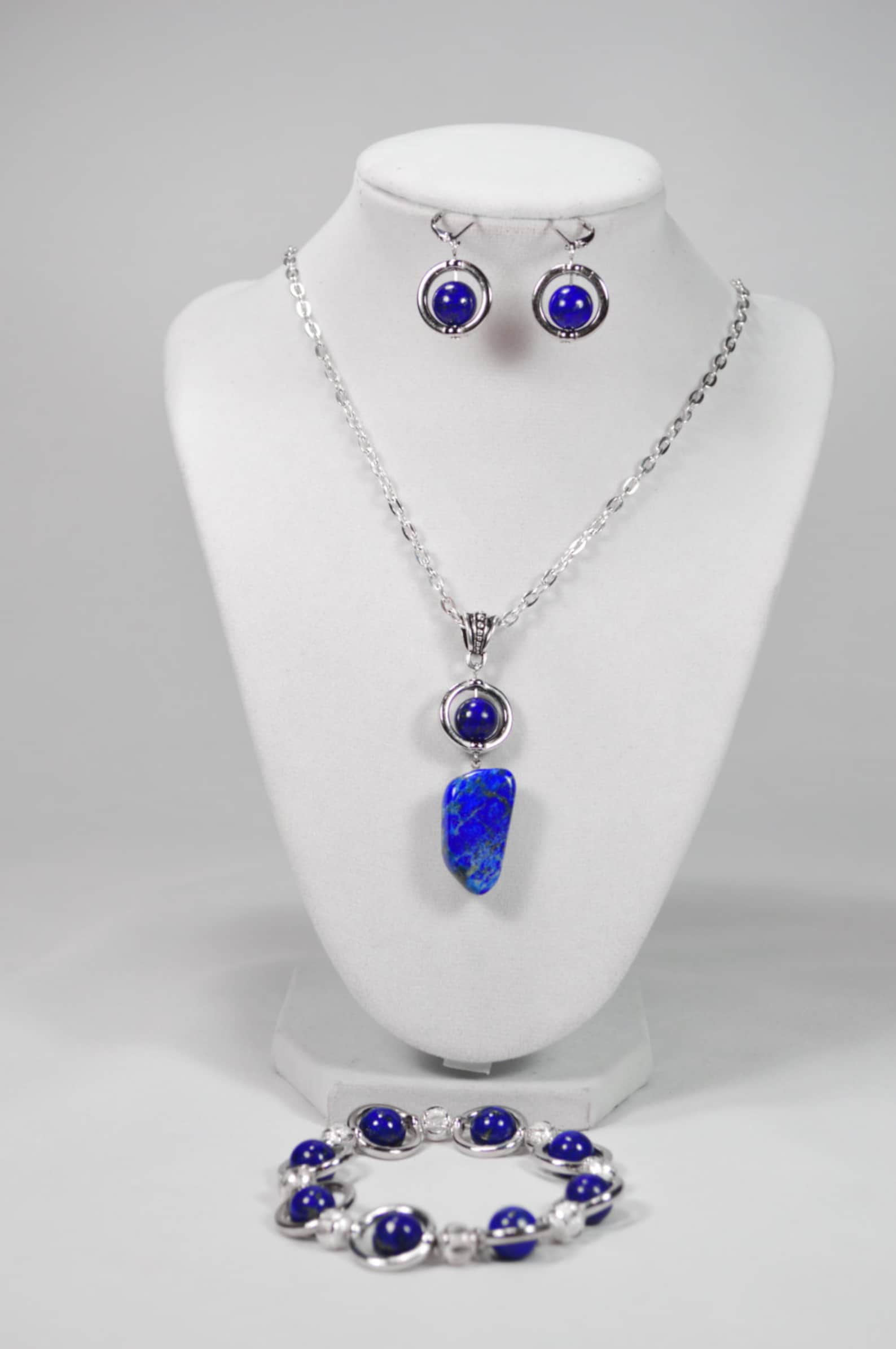 Lapis Lazuli Jewelry set Healing Lapis Jewelry Set Blue | Etsy