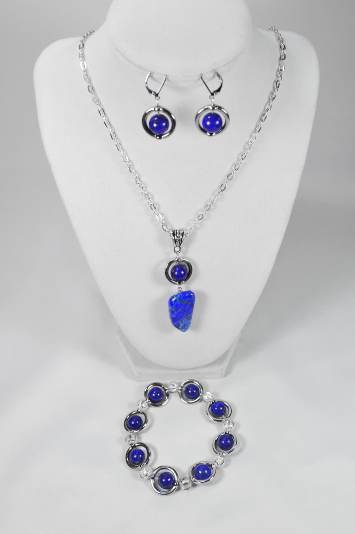 Lapis Lazuli Jewelry set Healing Lapis Jewelry Set Blue | Etsy