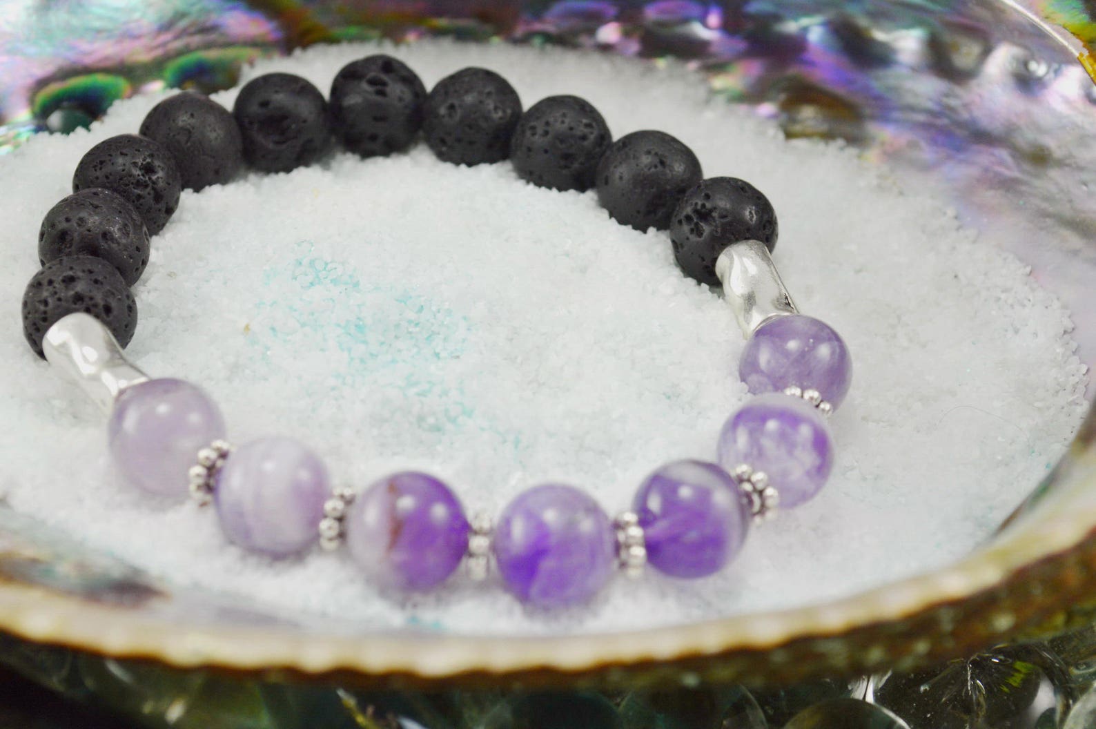 Amethyst Diffuser Bracelet Amethyst-lava Bracelet Amethyst - Etsy