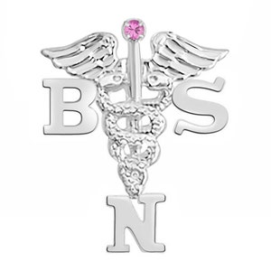 BSN Nursing Pin for Graduation in Silver - Etsy