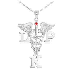 LPN Nurse Silver Necklace Jewelry & Gift - Etsy