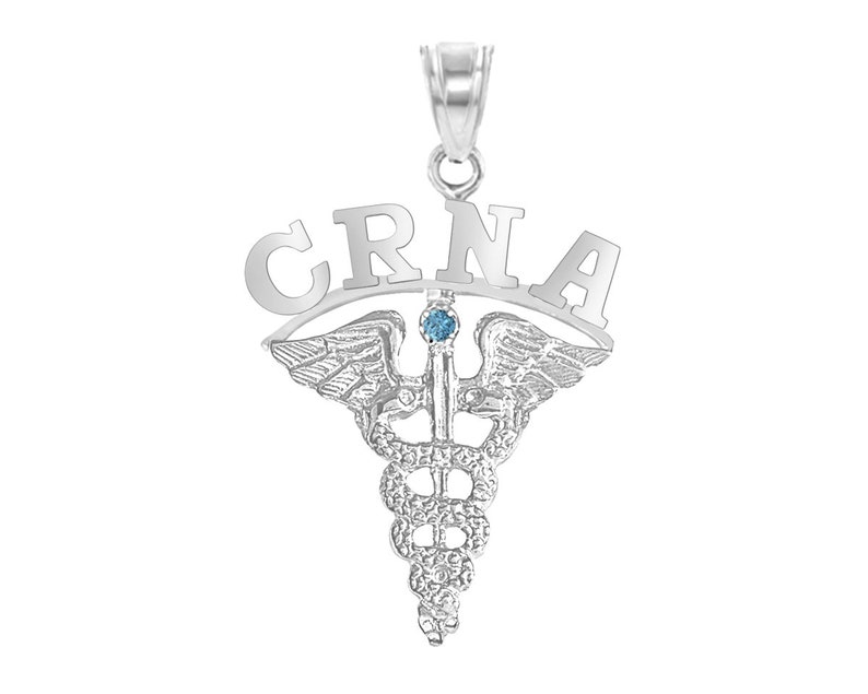 Nurse Anesthetists CRNA Charm in Silver - Etsy