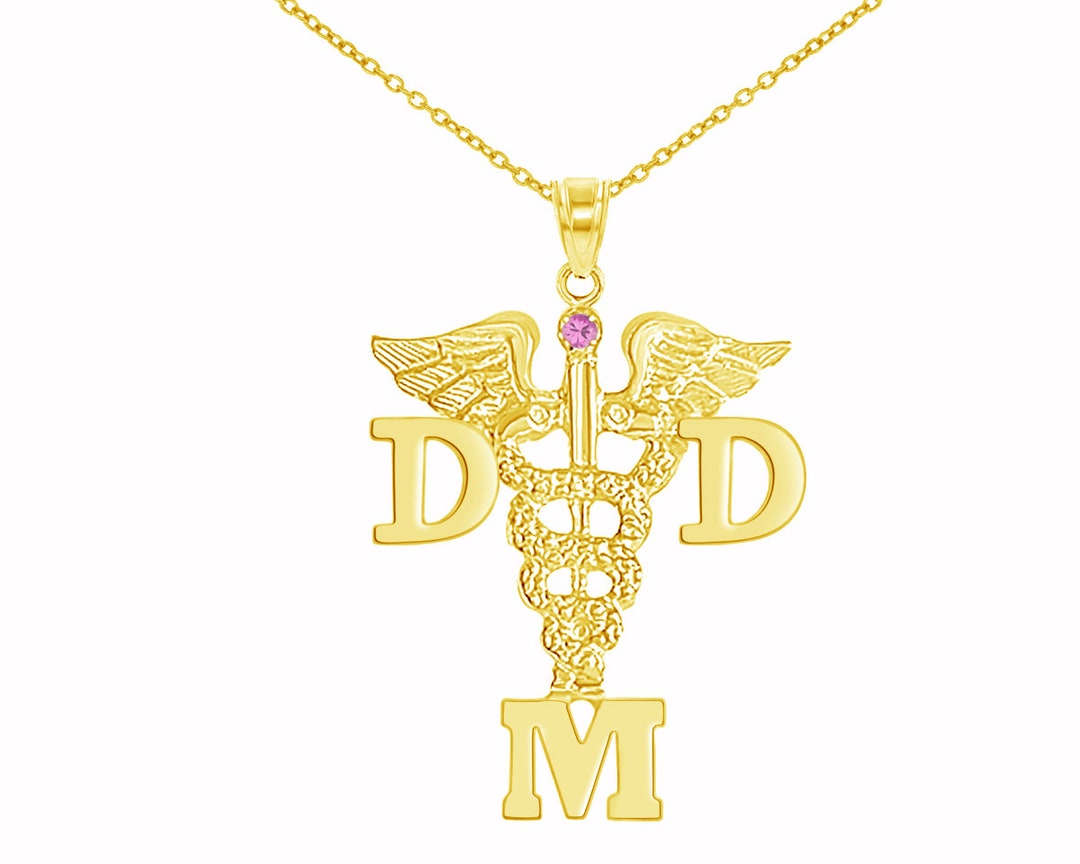 DMD Dentist Necklace | 14K Yellow Gold | Graduation for Doctor of ...