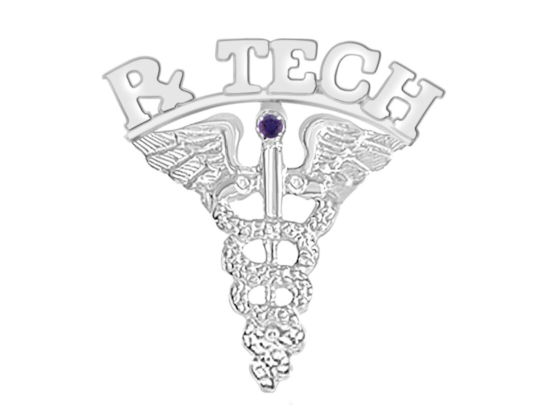 Pharmacy Rx Tech Graduation Pin Silver - Etsy
