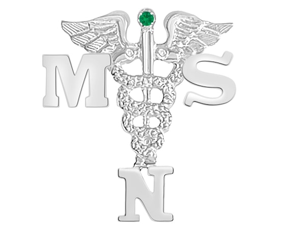 MSN Nursing Pin for Graduation in Silver - Etsy