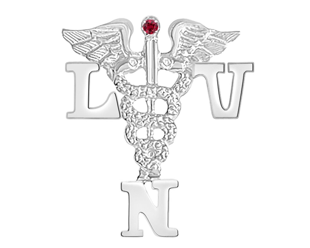 LVN Graduation Nursing Pin in Silver - Etsy