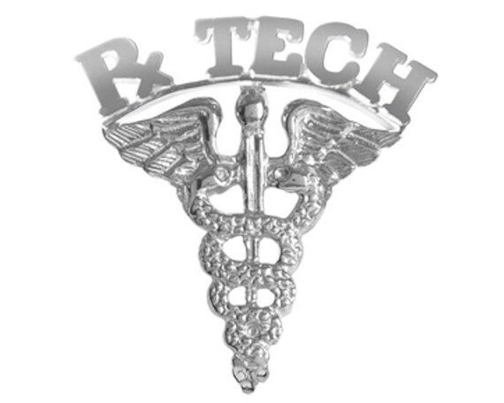 Pharmacy Rx Tech Graduation Pin Silver | Etsy