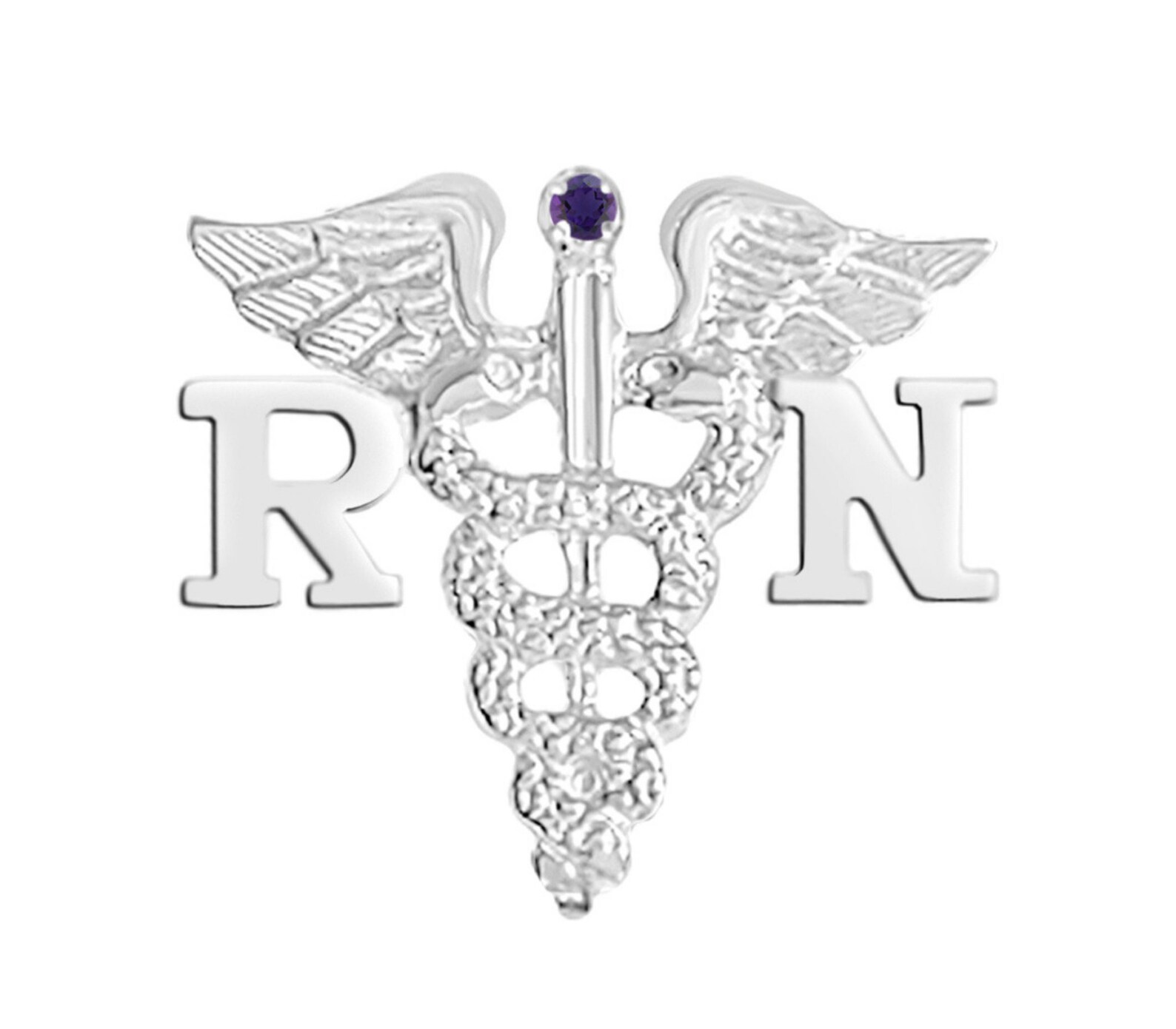 RN Nursing Pin Silver Registered Nurse | Etsy