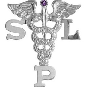 SLP Graduation Pin for Speech in Silver | Etsy