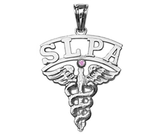 SLPA Speech Graduation Charm in Silver | Etsy