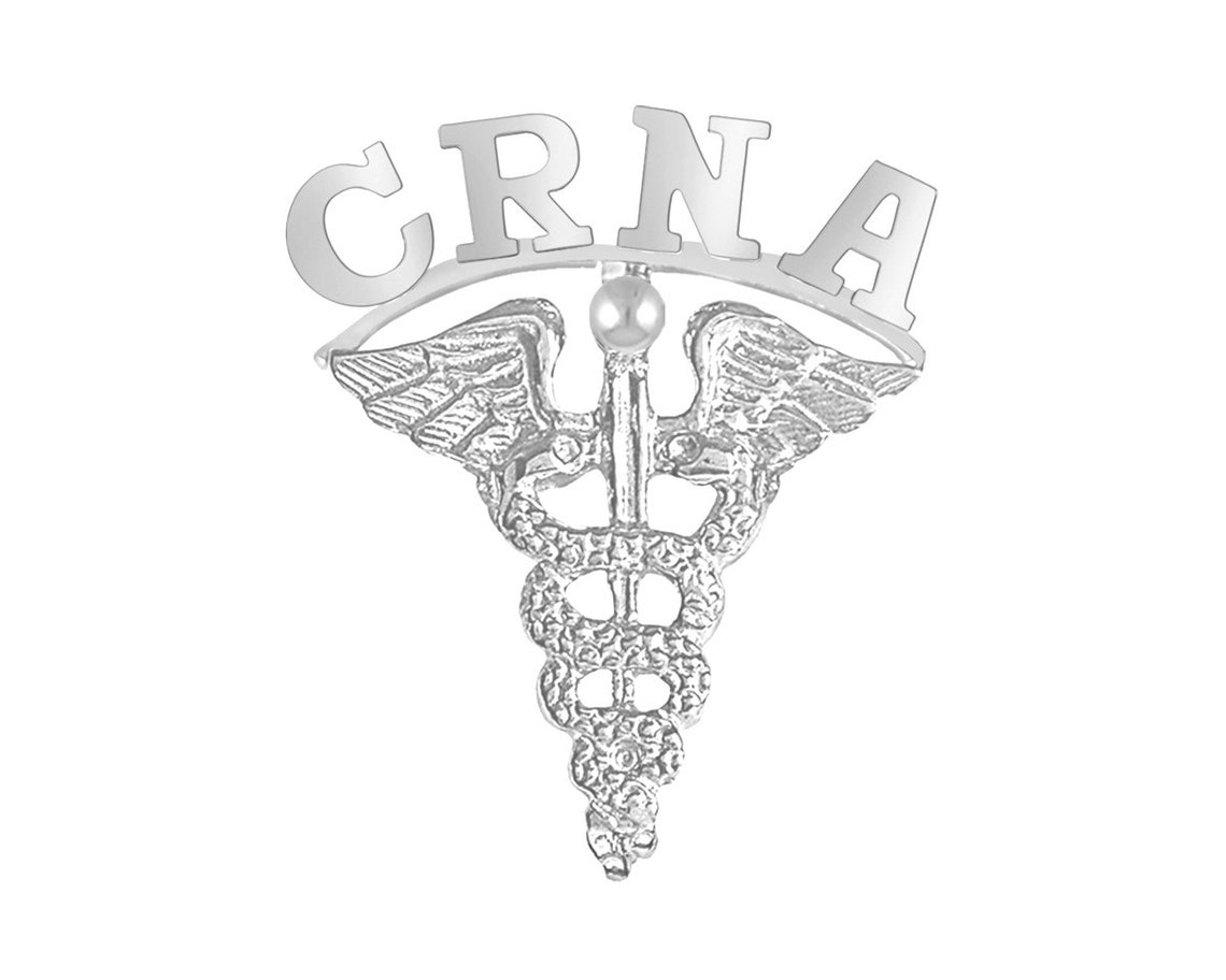 CRNA Nursing Pin for Graduation Silver | Etsy