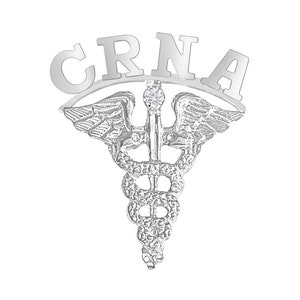 CRNA Nursing Pin for Graduation - Silver - Etsy