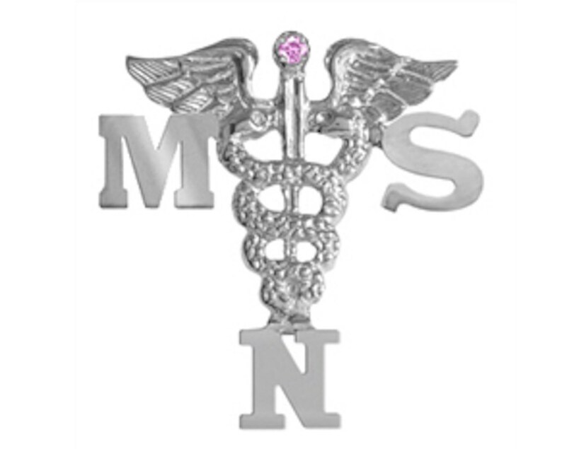 MSN Nursing Pin for Graduation in Silver | Etsy